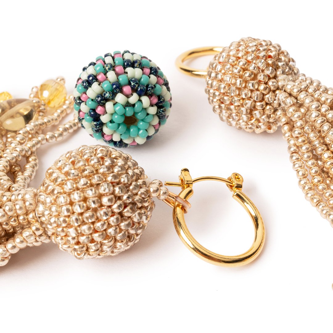 Easy Peyote Beaded Bead Cover Tutorial | PotomacBeads
