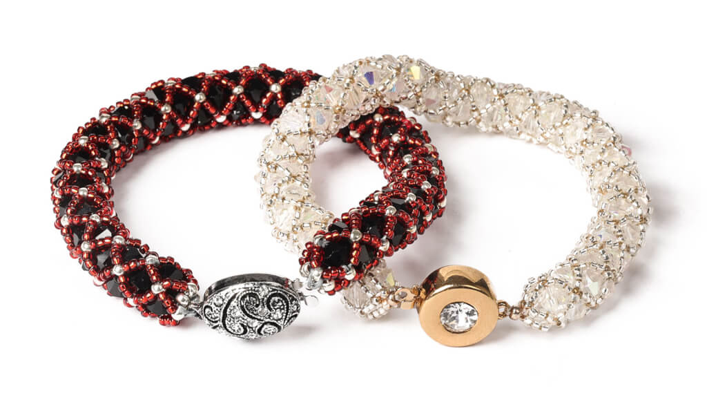 Crystal Netting Lace Bracelet Tutorial | PotomacBeads