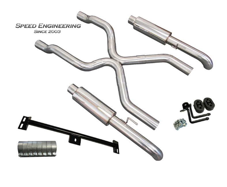 73-87 C10 Speed Engineering true dual axle dump LS swap exhaust kit