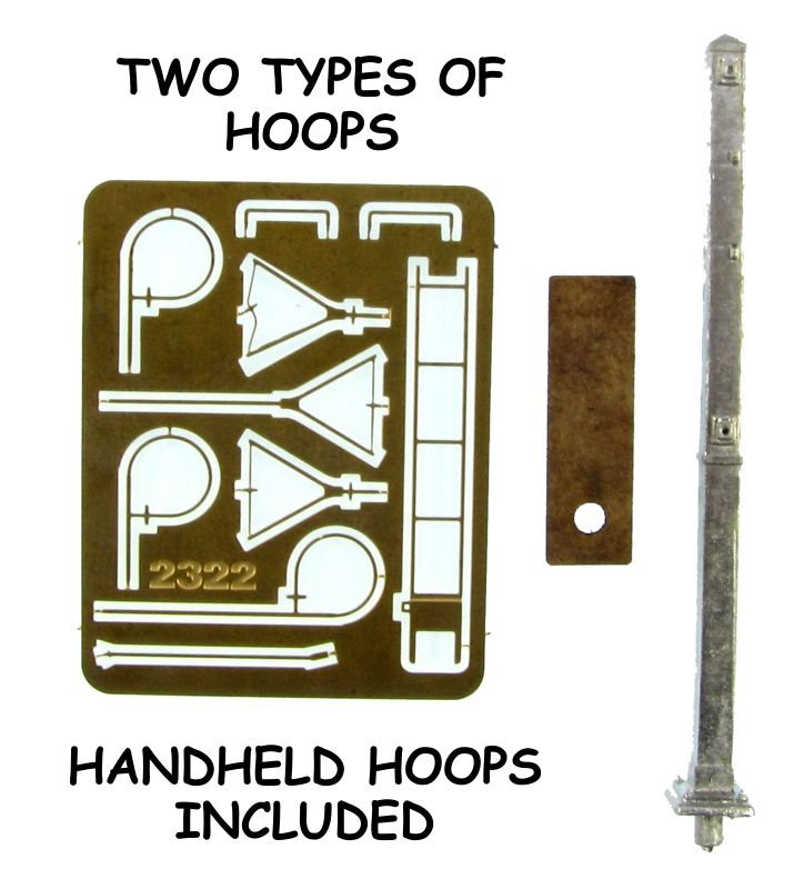 HO Train Order Signal Hoop Pole