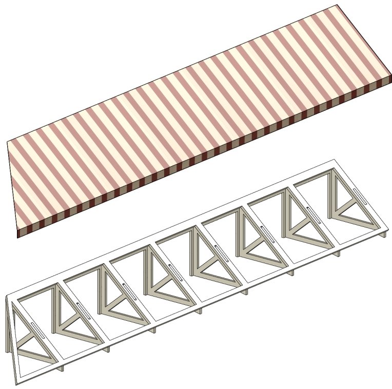 N Simulated Canvas Awning