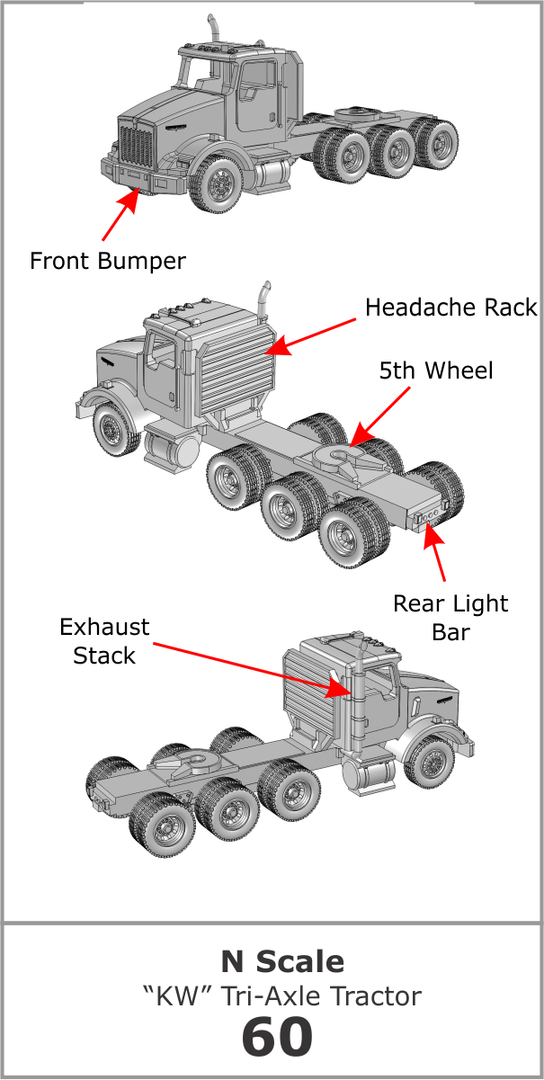 N (KW) Tri-Axle Tractor