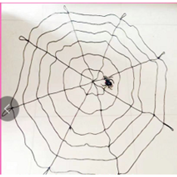 Reusable Nylon Spider Web with Spider