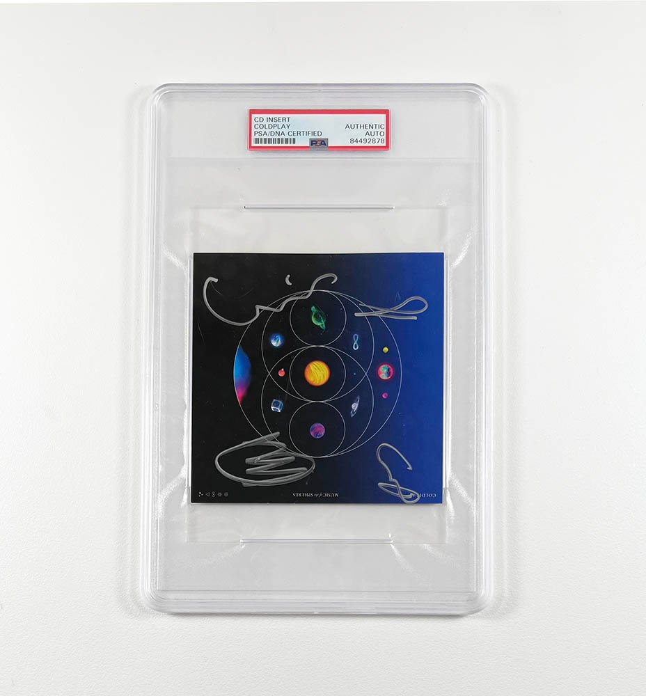 Coldplay Signed Encapsulated CD Cover Certified Authentic PSA/DNA COA