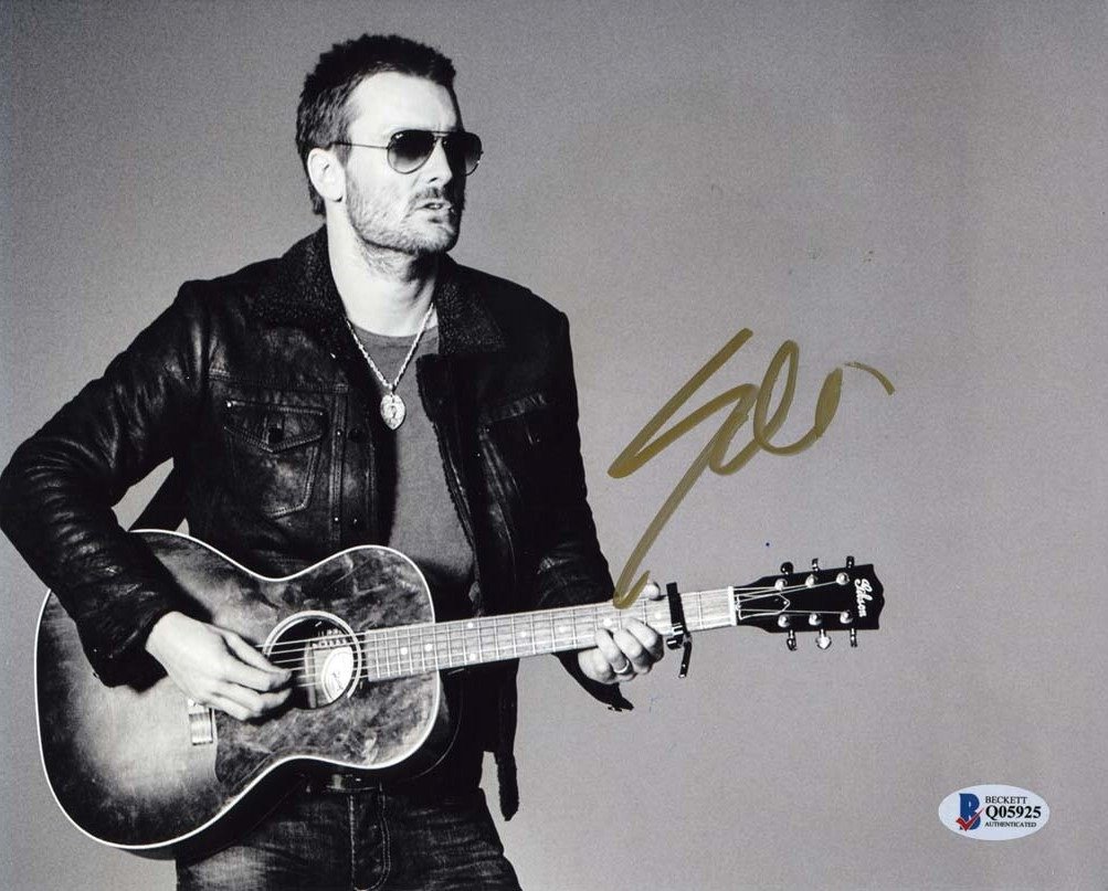 Eric Church Signed 8x10 Live Photo Certified Authentic Beckett BAS COA ...