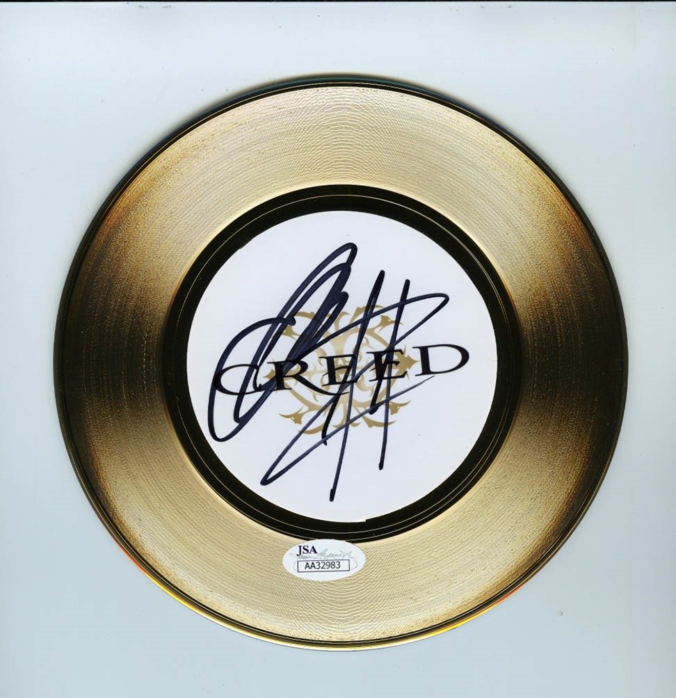 Creed Stapp and Tremonti Signed 45 Gold Record Certified Authentic JSA COA