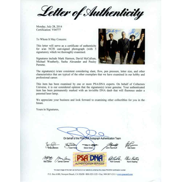 NCIS Original Cast by 5 Signed 11x14 Photo Certified Authentic PSA/DNA COA