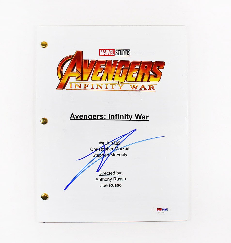 Tom Holland Avengers Infinity War Signed Script Certified Authentic PSA ...