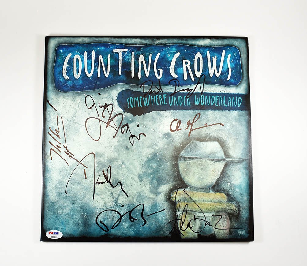 Counting Crows Signed Record Album LP Certified Authentic PSA/DNA COA