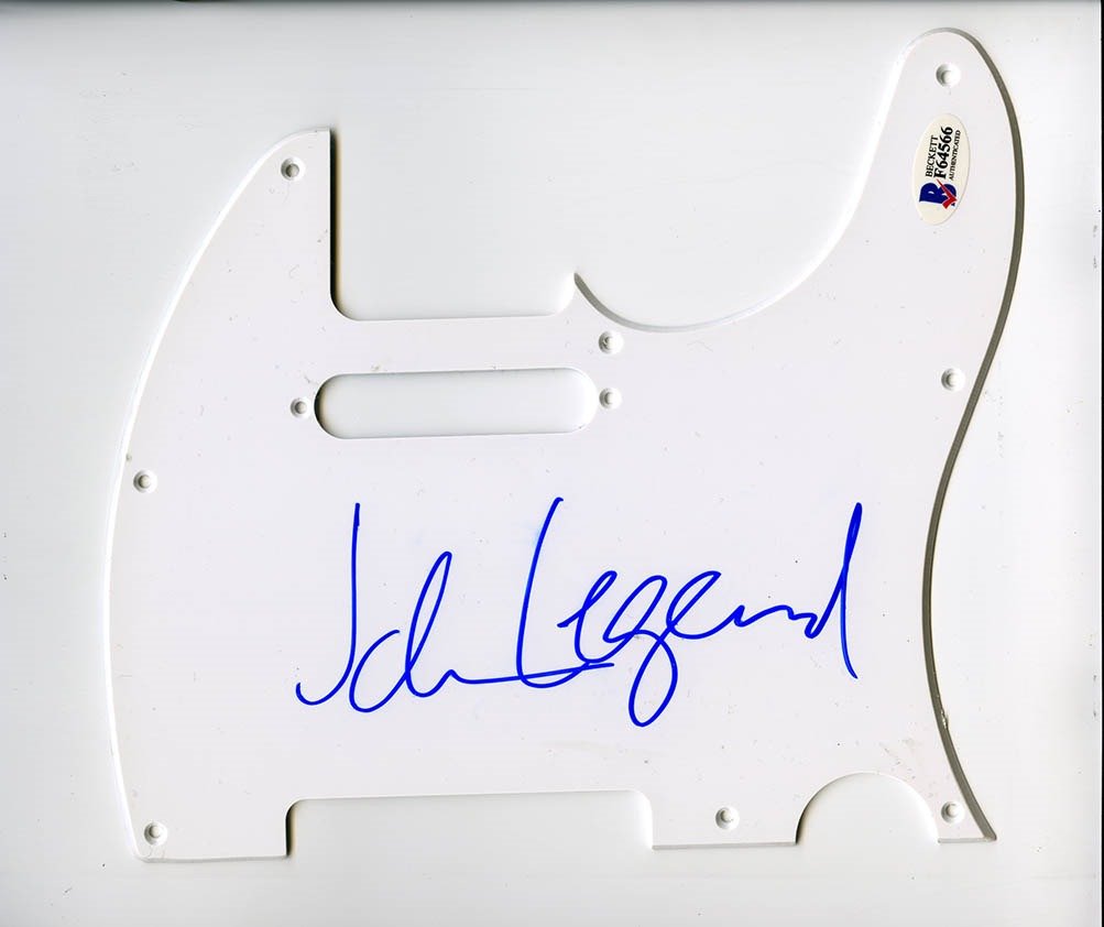 John Legend Signed Guitar Pickguard Certified Authentic Beckett BAS COA