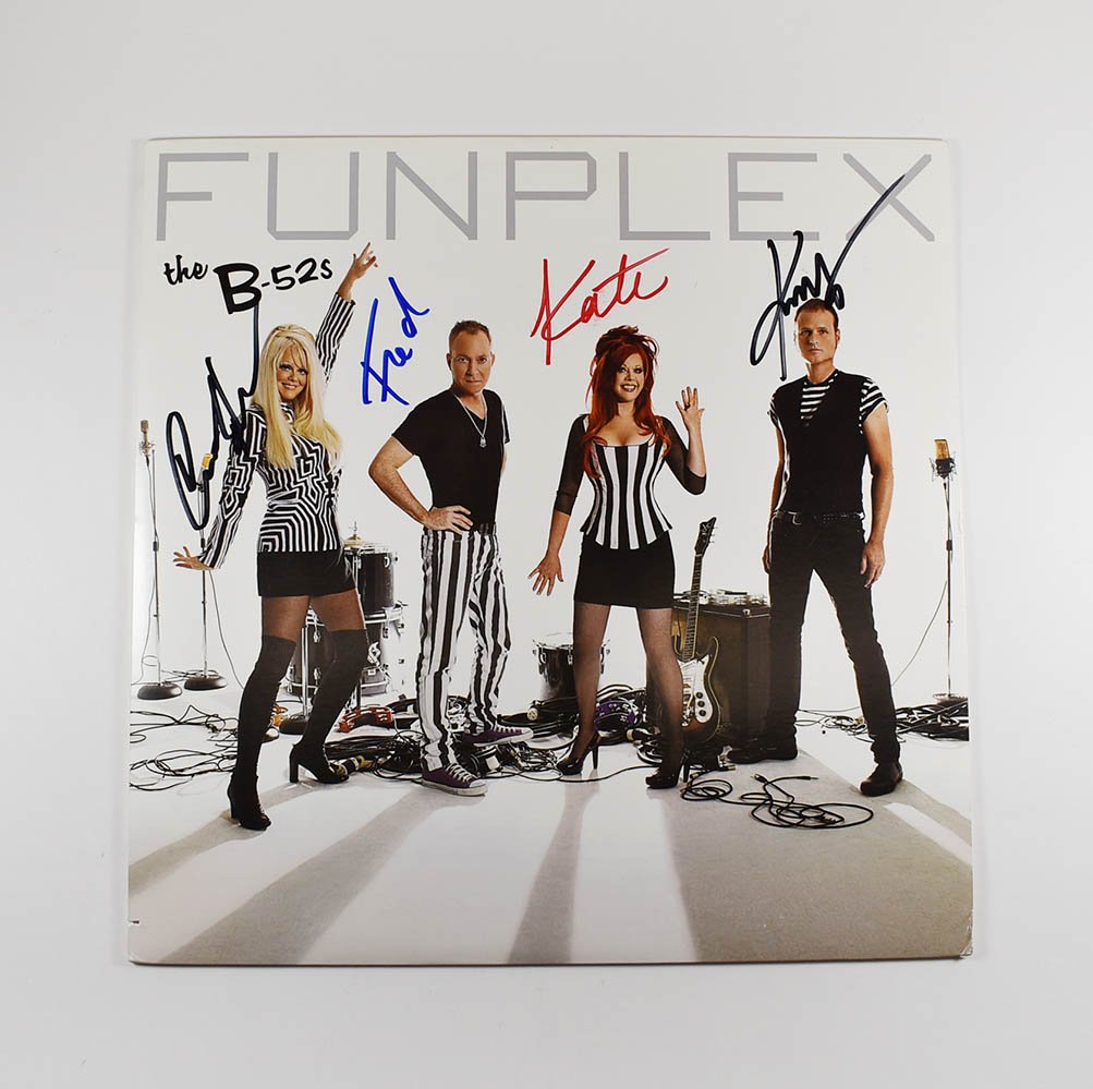 The B-52s Funplex Signed Record Album LP Certified Authentic JSA COA