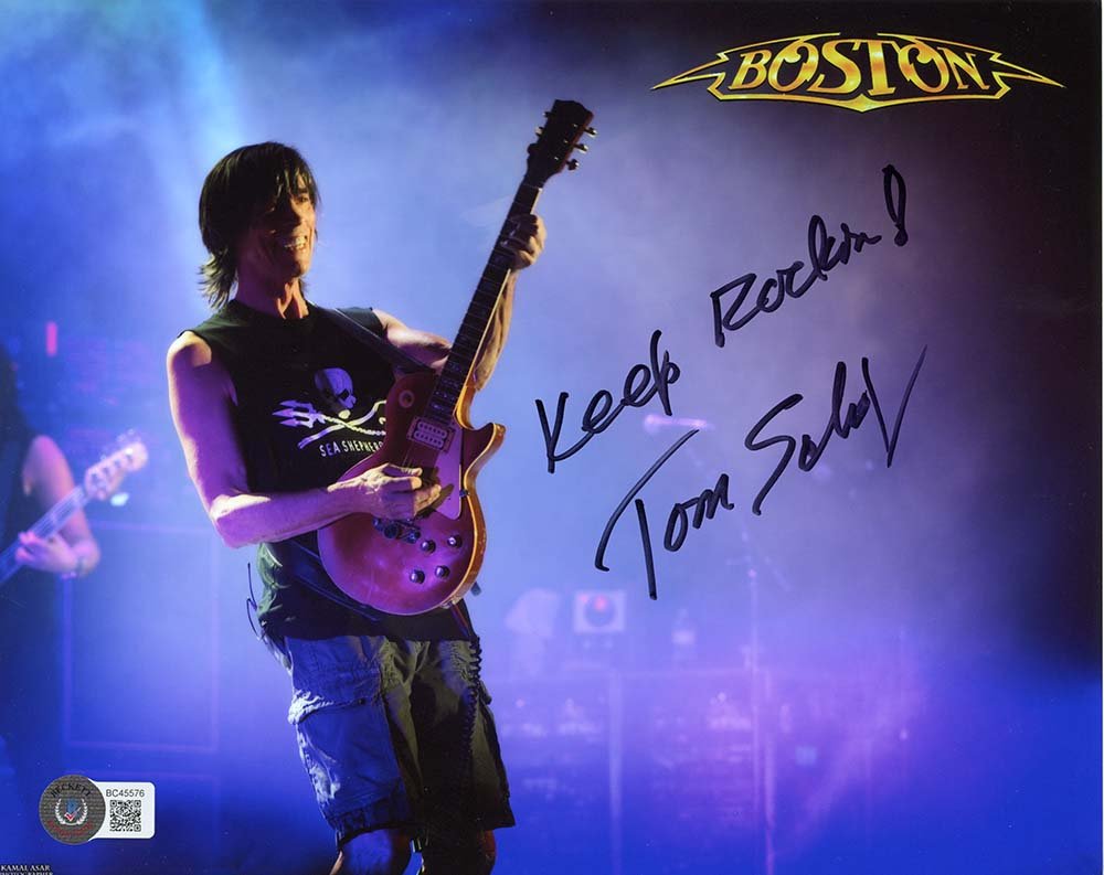 Tom Scholz Boston Signed 8x10 Photo Certified Authentic Beckett BAS COA