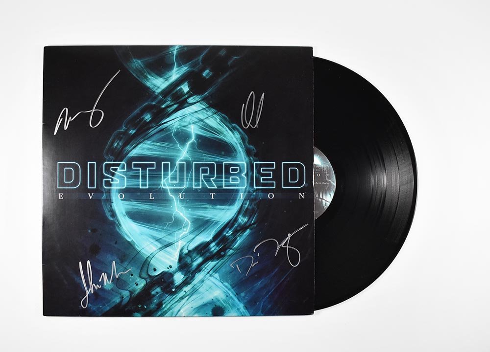 Disturbed Evolution Signed Record Album LP Certified Authentic PSA/DNA COA