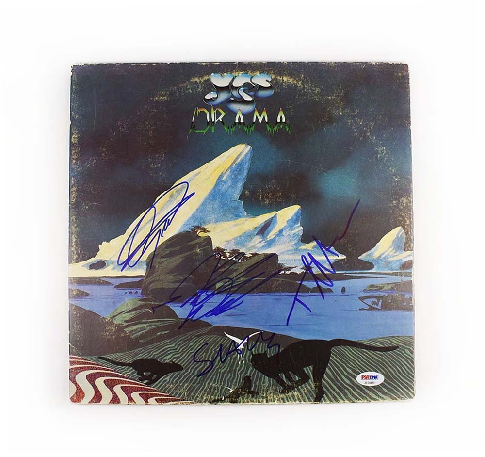 Yes Band 'Drama' Signed Record Album LP Certified Authentic PSA/DNA COA